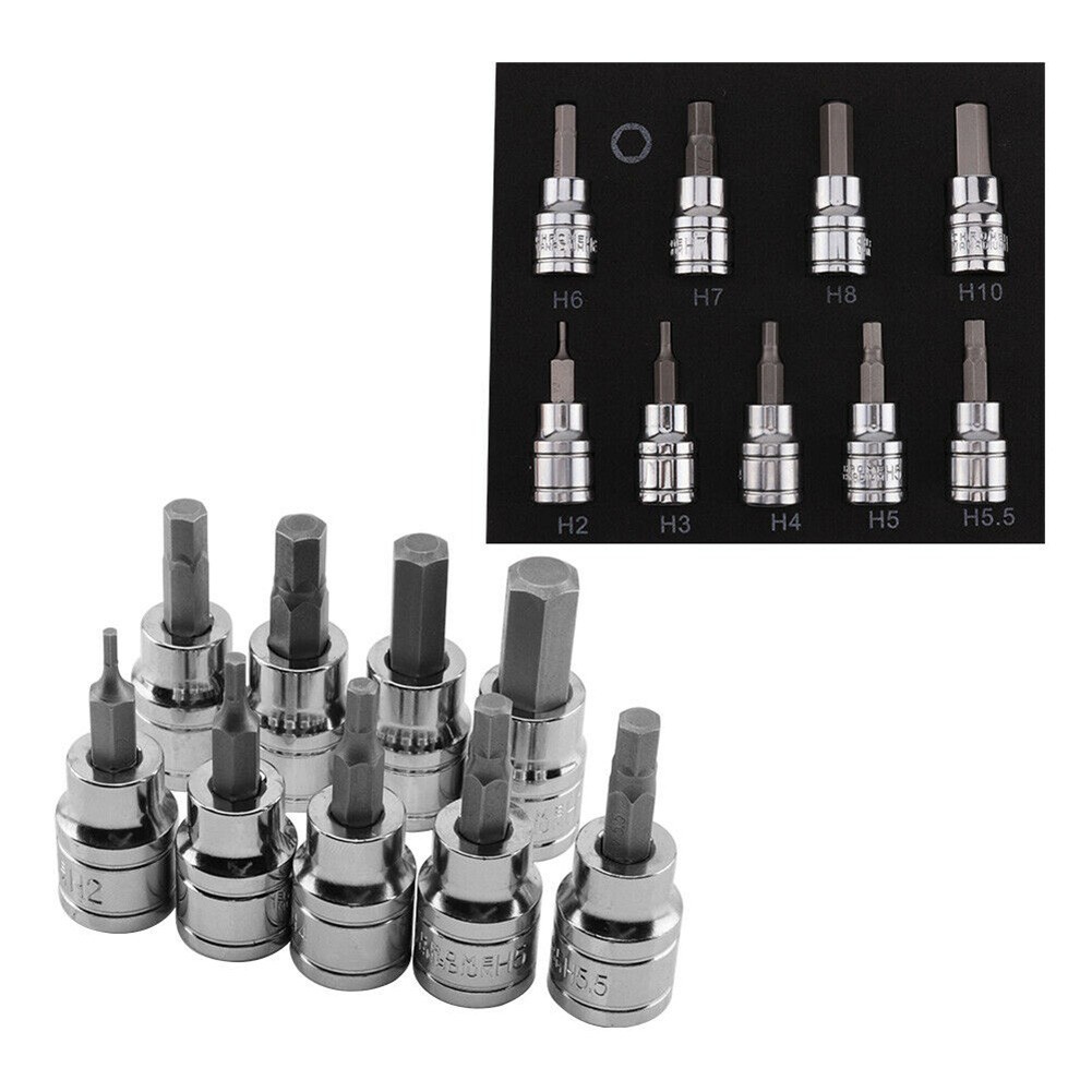 ⭐ฟิเวนสตาร์⭐9 ชิ้น/เซ็ต Allen Key Sockets Hex Bit Socket Set 3/8 "ไดรฟ์ ...