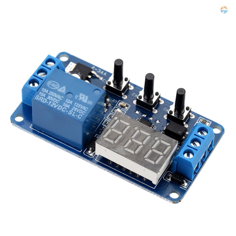 (ไฟ) 12V LED Automation Delay Timer สวิตช์ควบคุมโมดูลรีเลย์พร้อมเคส | Shopee Thailand