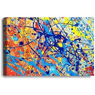 บทคัดย่อ Jackson Pollock สไตล์งานศิลปะ Giclee พิมพ์บนผ้าใบ Wall Art ...