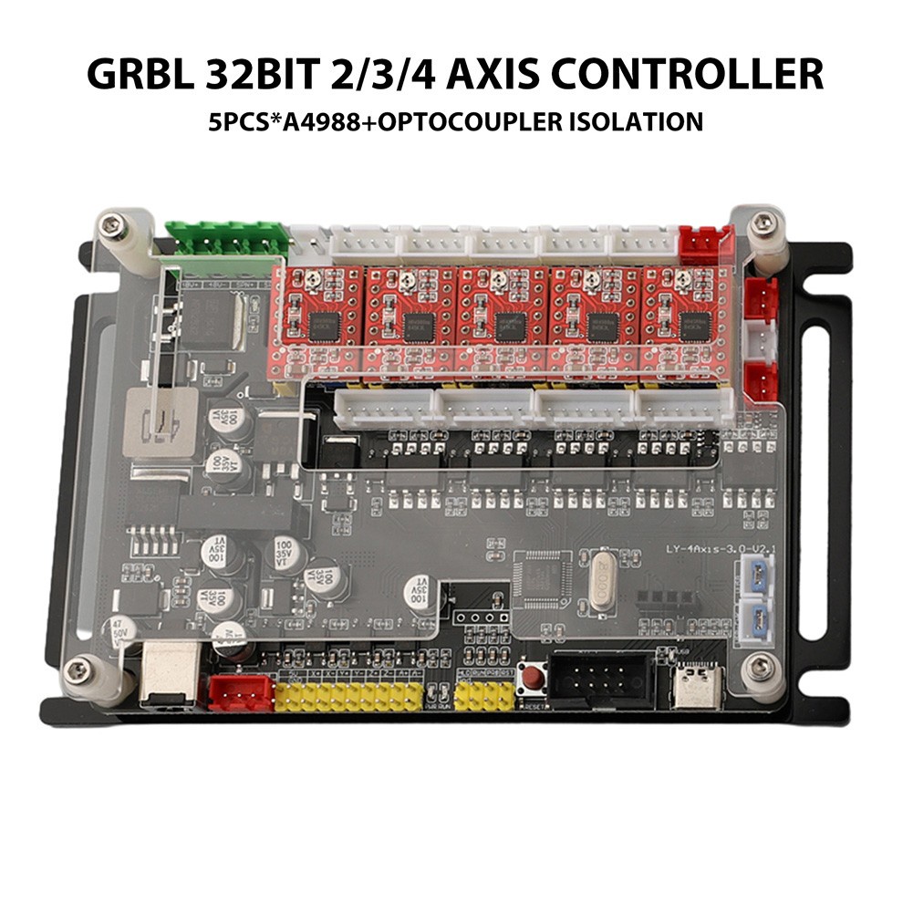 JOYLF สําหรับ GRBL 4 แกน Stepper Motor Driver Controller CNC Router ...