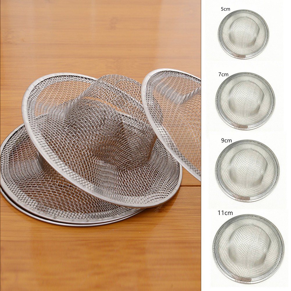 ⭐ฟิเวนสตาร์⭐STEEL STRAINER Bath/Bathroom Sink Shower Drain Filter Cover ...