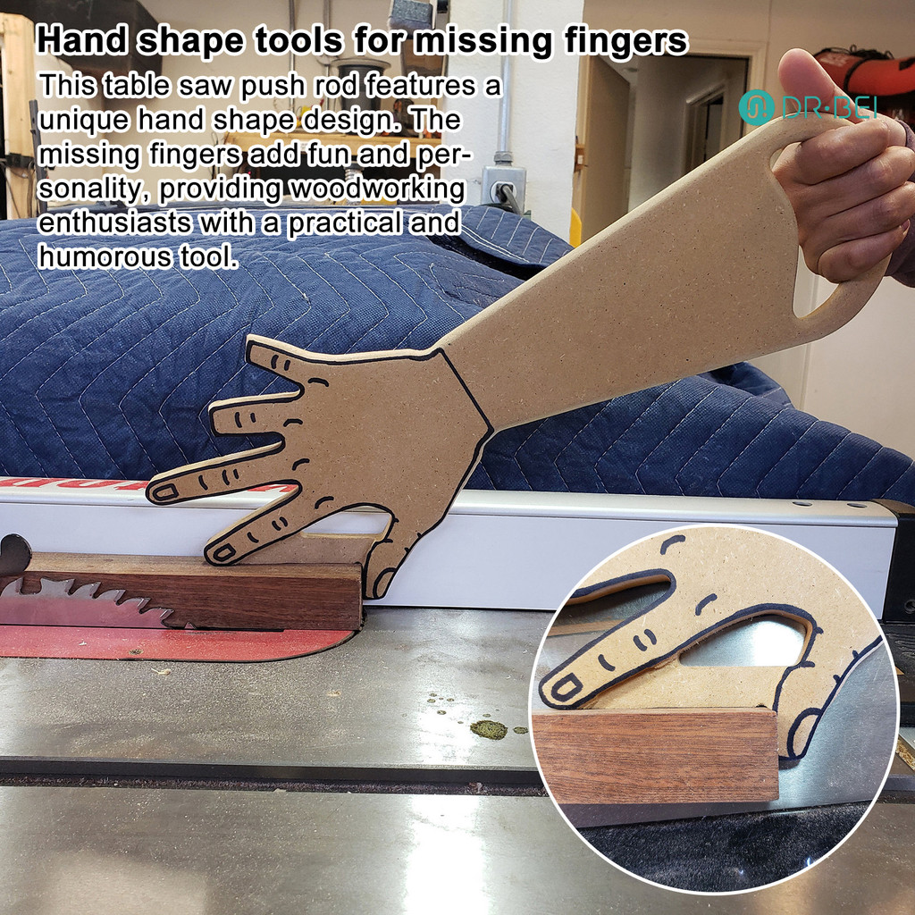 DR.BEI Missing Finger Saw Push Stick ตารางเลื่อยความปลอดภัย Push Rod Functional Table Saw ความ ...