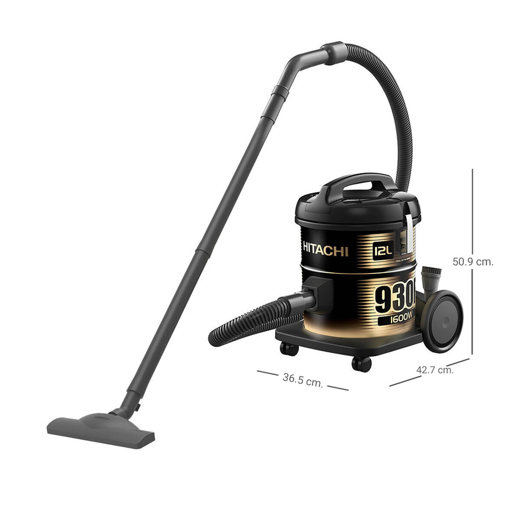 Hitachi เครื่องดูดฝุ่น ชนิดถังเก็บฝุ่น Drum รุ่น CV-930F 1600 วัตต์ สี ...