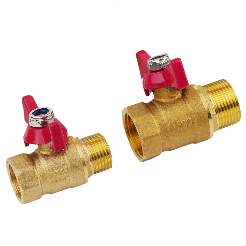 BETL1/2 นิ้ว 3/4 นิ้วบอลวาล์ว Wing Handle Red IG AG Shut-off Valve Ball ...