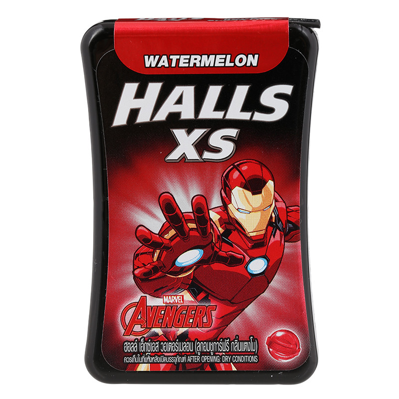 ฮอลล์เอ็กซ์เอสลูกอมชูการ์ฟรีกลิ่นแตงโม 12กรัม Halls XS Watermelon ...