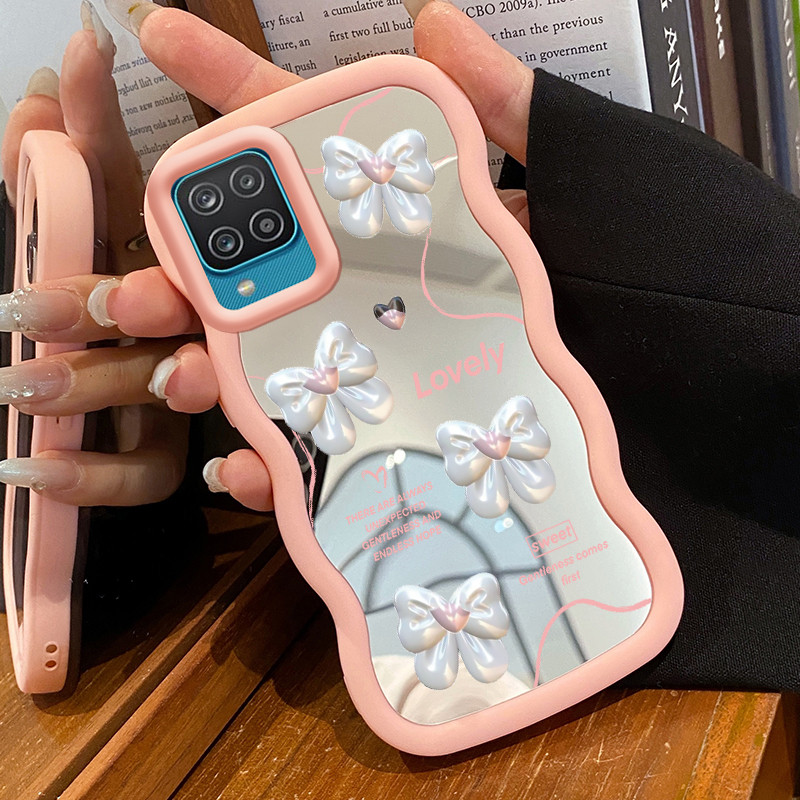 สําหรับ Samsung A12 4G A12 5G M12 F12 กรณีรูปแบบผีเสื้อที่สวยงามปลอก HP ...