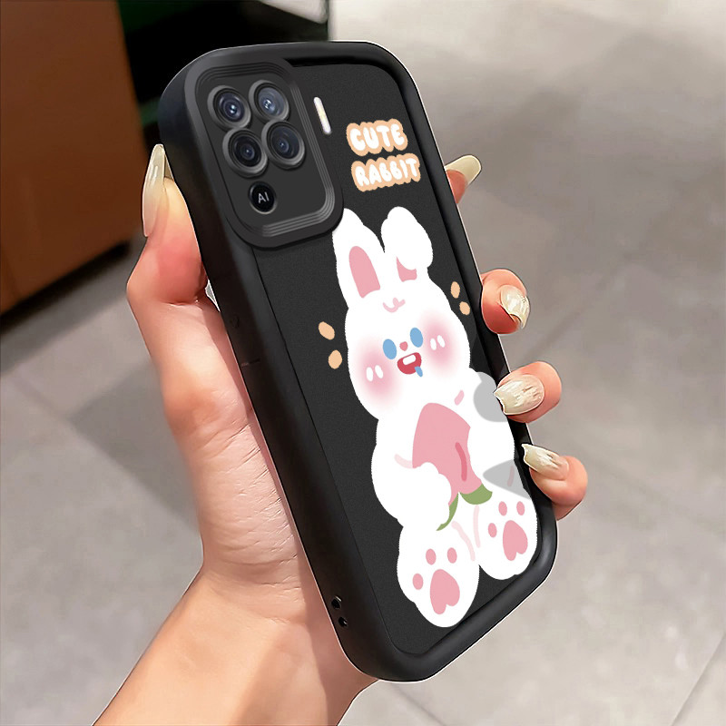 MERAH HP เคสโทรศัพท์สําหรับ OPPO A94 F19 Pro Reno 5F Reno 5 Lite กรณี ...