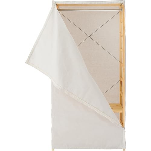[Direct from JP] MUJI Polyester Linen Pine Wood Unit Shelf/Wardrobe ...