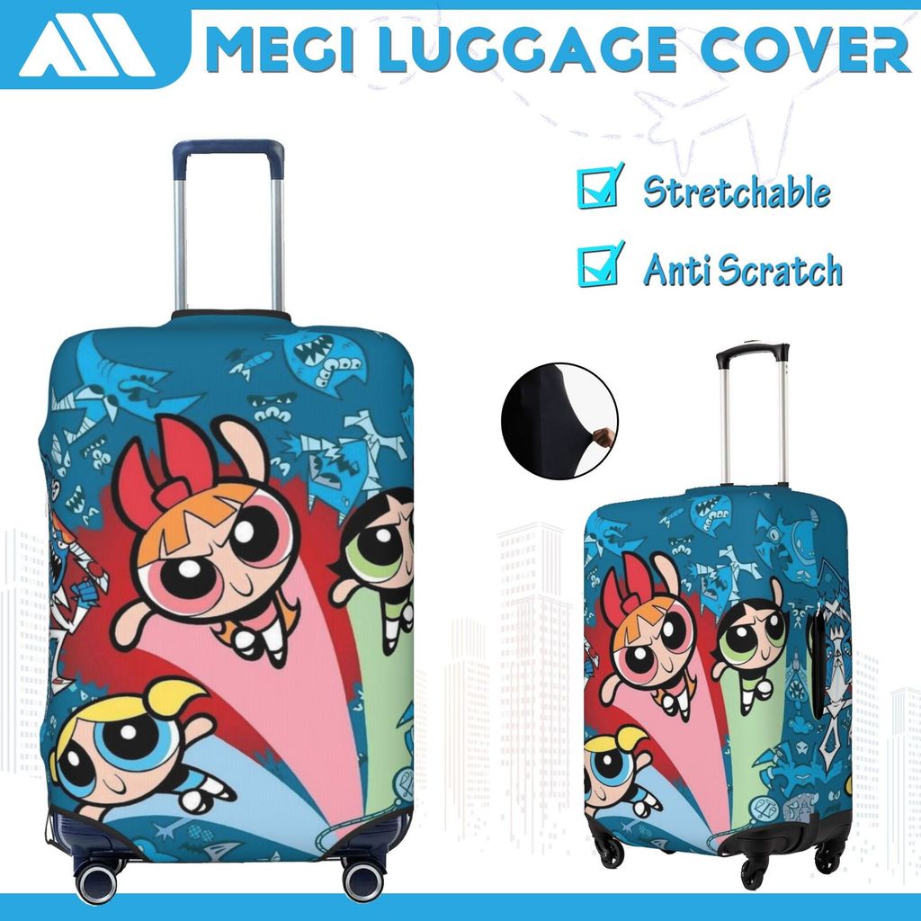 ผ้าคลุมกระเป๋าเดินทาง ผ้าสแปนเด็กซ์ แบบยืดหยุ่น ยืดหยุ่น The Powerpuff ...