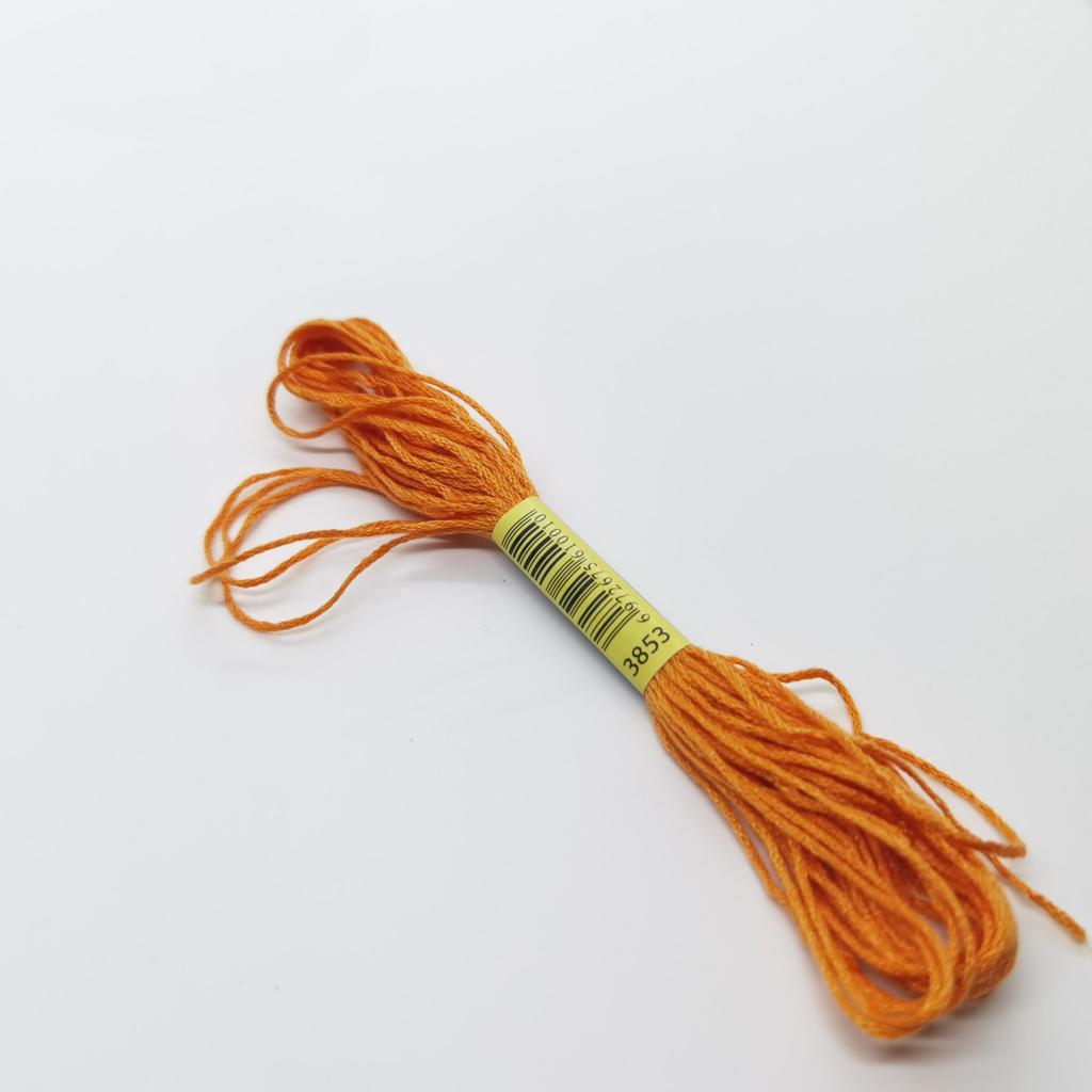 10 Skeins DMC สี 3853 ฤดูใบไม้ร่วงทอง - ด้ายสีเข้ม Cross Stitch เย็บปัก ...