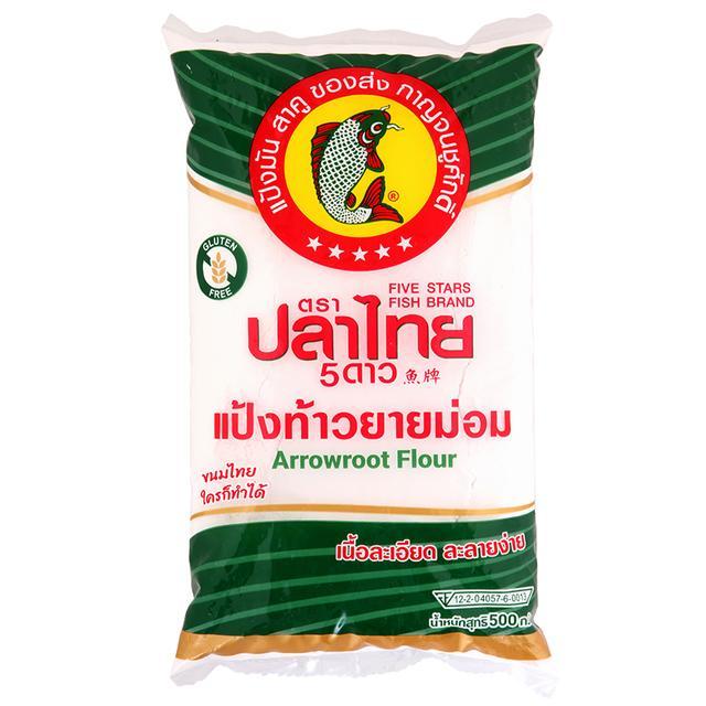 🌋 ปลาไทย5ดาวแป้งท้าวยายม่อม 500กรัม 🌠 5 Stars Thai Fish Arrowroot Flour ...