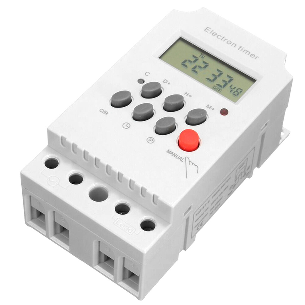[Rococo1-TH] AC 220V 25A Digital Programmable Timer Din Rail ตัวควบคุม ...