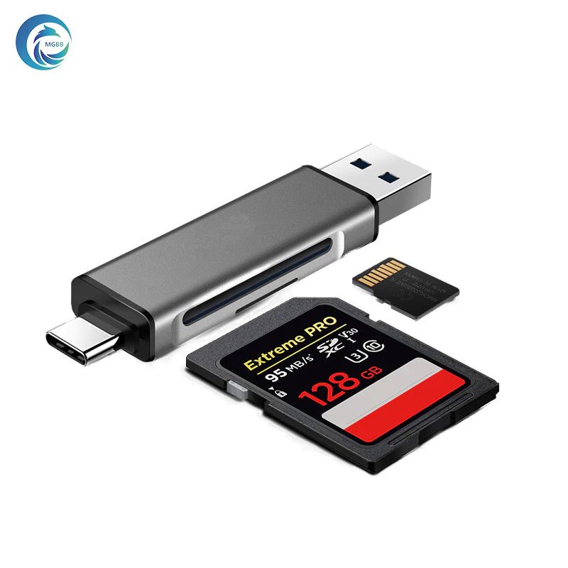 2 in 1 SD TF Card Reader USB Type C USB 3.0 OTG การ์ดหน่วยความจำ TF SD Micro SD สำหรับ Windows ...