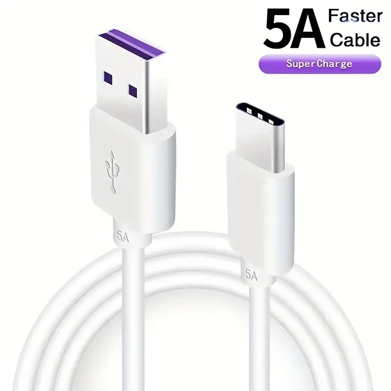 สายชาร์จ USB Type C 5A ชาร์จเร็ว - ชาร์จ Samsung, LG และโทรศัพท์ ...