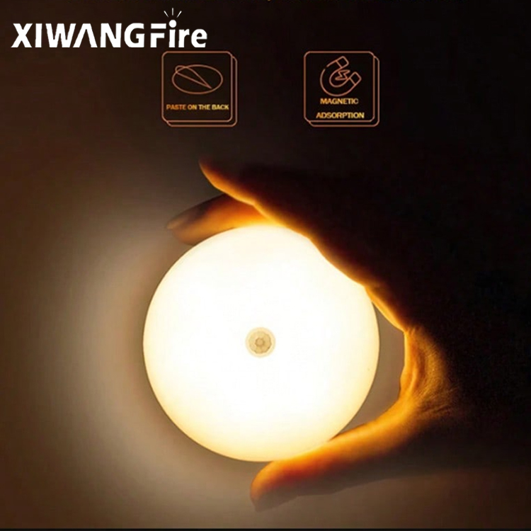 Xiwangfire ชาร์จ LED ภายใต้ตู้ไฟ Motion Sensor Night Light สมาร์ทโคมไฟบันไดตู้เสื้อผ้าตู้เสื้อ ...