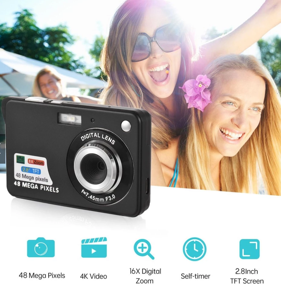 กล้องดิจิตอล V2 หมุนได้ 48MP ยิง UltraThin Compact 2.7 นิ้วหน้าจอ LCD ...