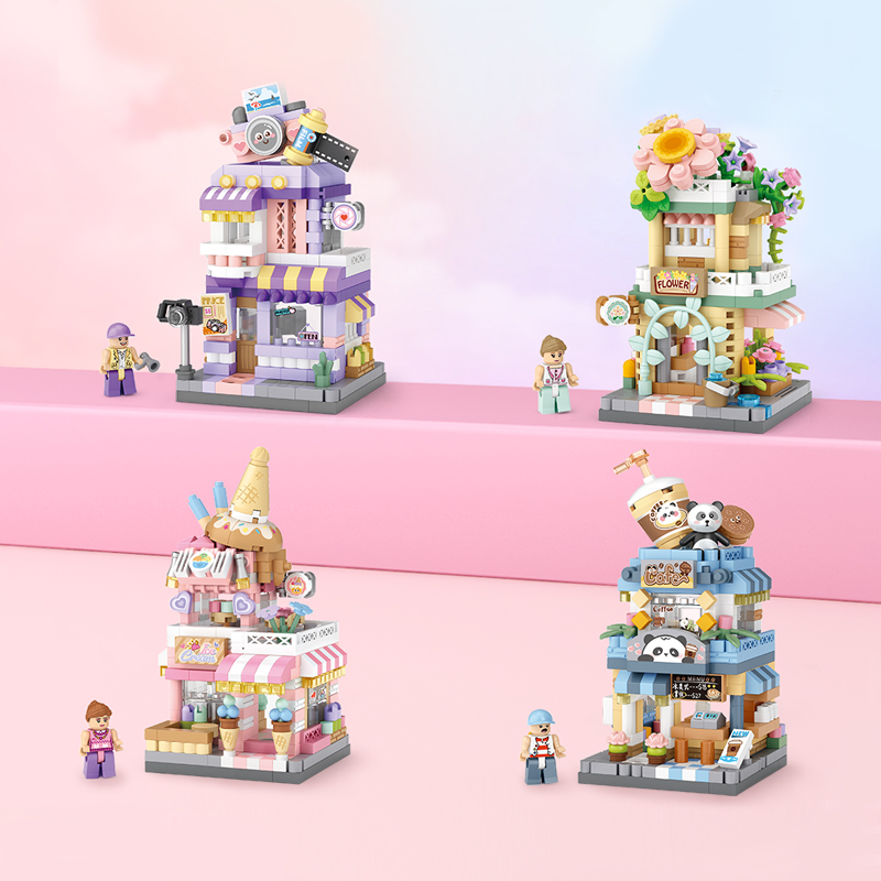 Loz Lizhi Street View Micro Block อนุภาคขนาดเล็กของเล่นเด็กน่ารักรุ่นมินิตกแต่งของขวัญ Micro ...