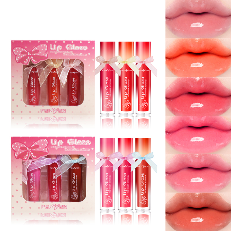 แพ็คสามชิ้น Rich Gorgeous Lip Gloss Water Gloss Lip Gloss Moisturizing ...