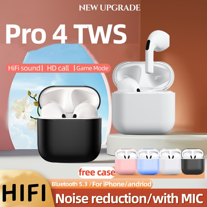 (ฟรีซิลิโคนป้องกันหัวเข็มขัดปีนเขา) Air Pro 4 TWS หูฟังไร้สายบลูทูธหู ...