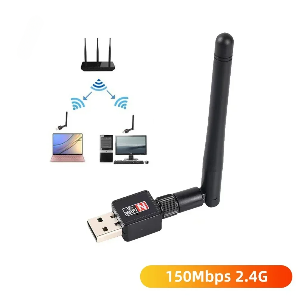 150mbps USB 2.0 Wifi Router อะแดปเตอร์ไร้สายการ์ดเครือข่าย LAN พร้อมเสา ...