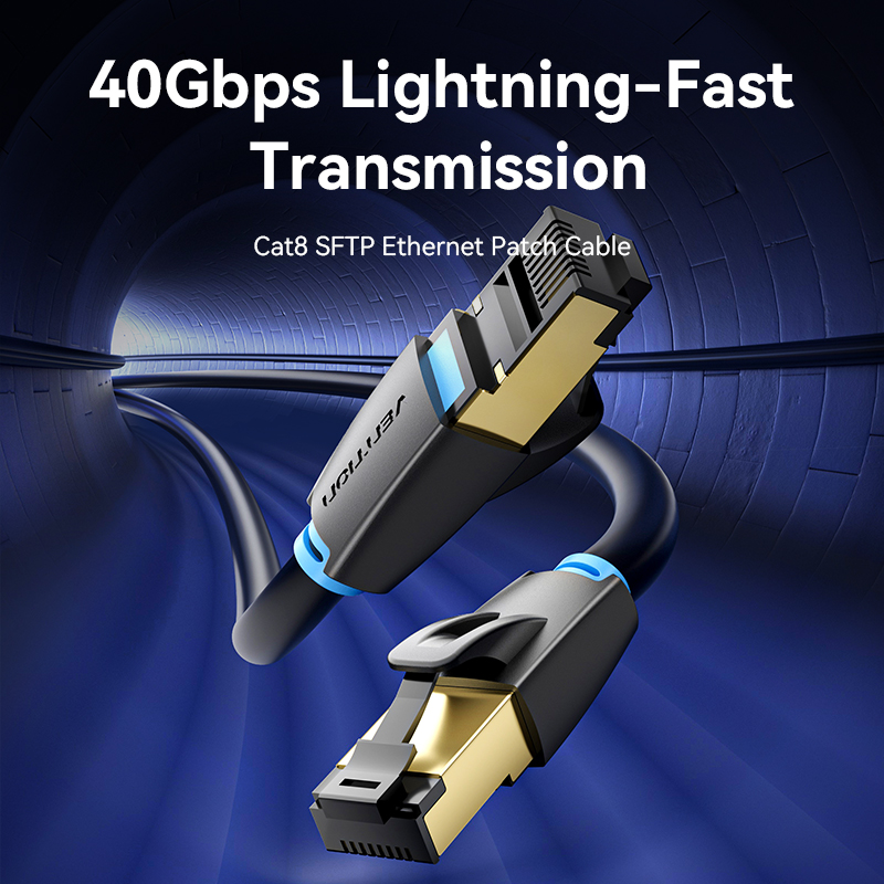 สายเคเบิล Ethernet Cat8 ใหม่ 40Gbps ซุปเปอร์สปีด SFTP สำหรับเครือข่าย ...