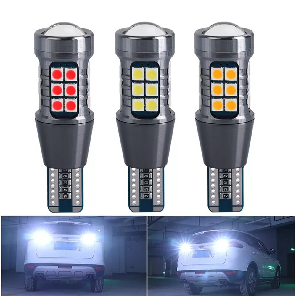 2pcs T15 W16W WY16W หลอดไฟ LED 3030 27SMD Canbus ไม่มีข้อผิดพลาดรถ ...