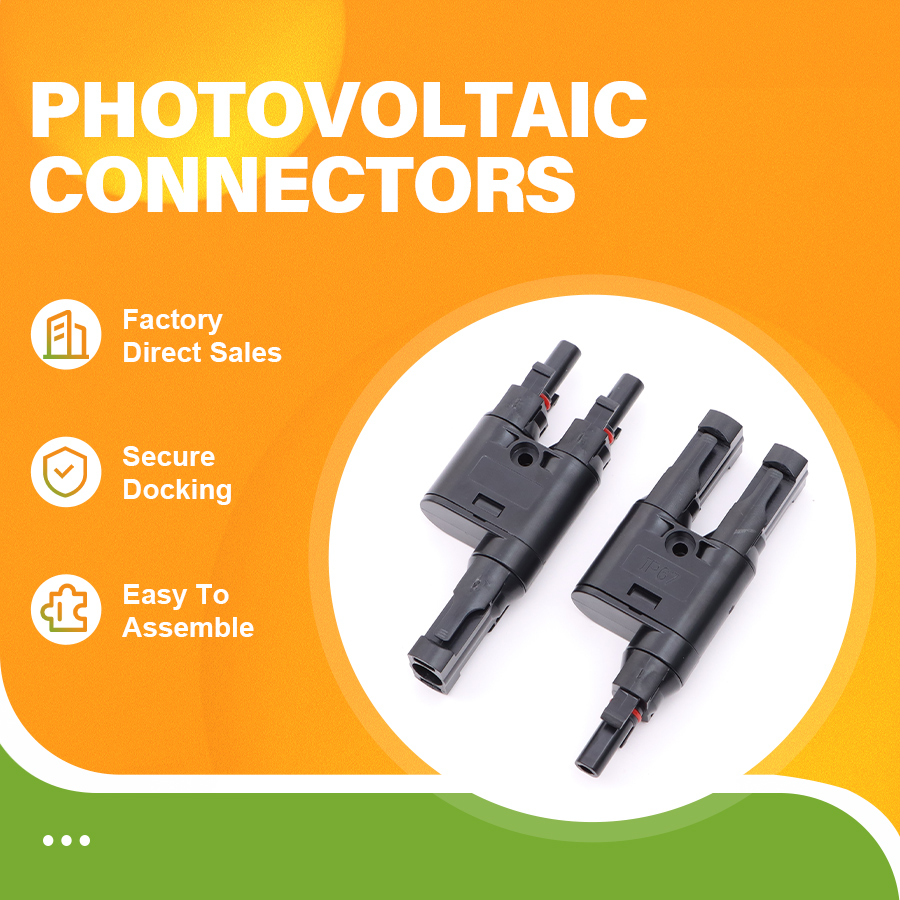 Newlyy 2 ชิ้น SOLAR PV Adaptors T-type Series SOLAR PV004/PV005 2 ถึง 1 T สาขาตัวเชื่อมต่อ 30A ...