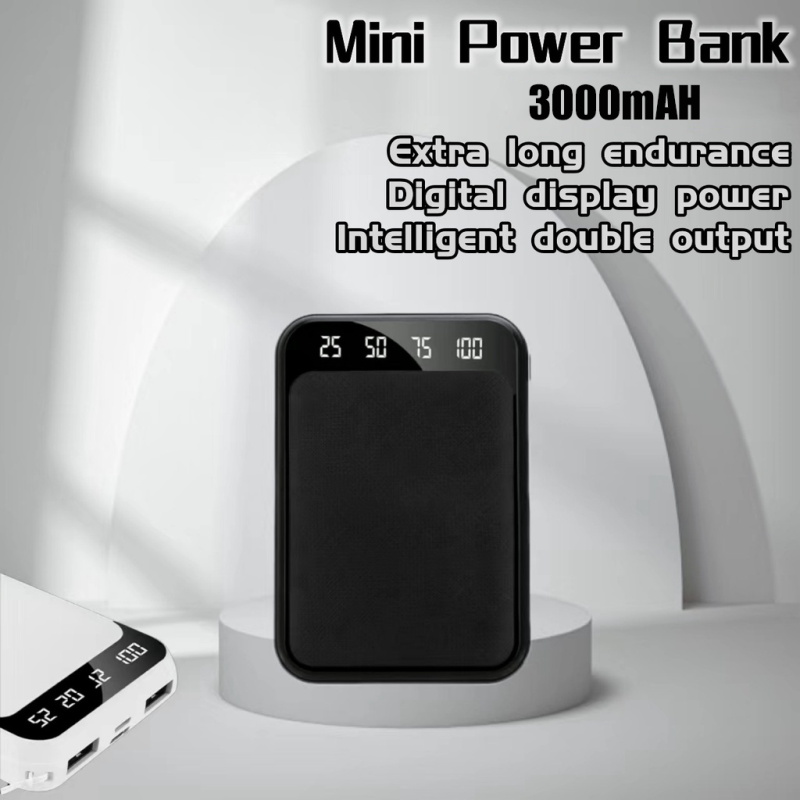 Mini 10000mAH Charger Dual Output Fast Charging LCD Digital Display ...