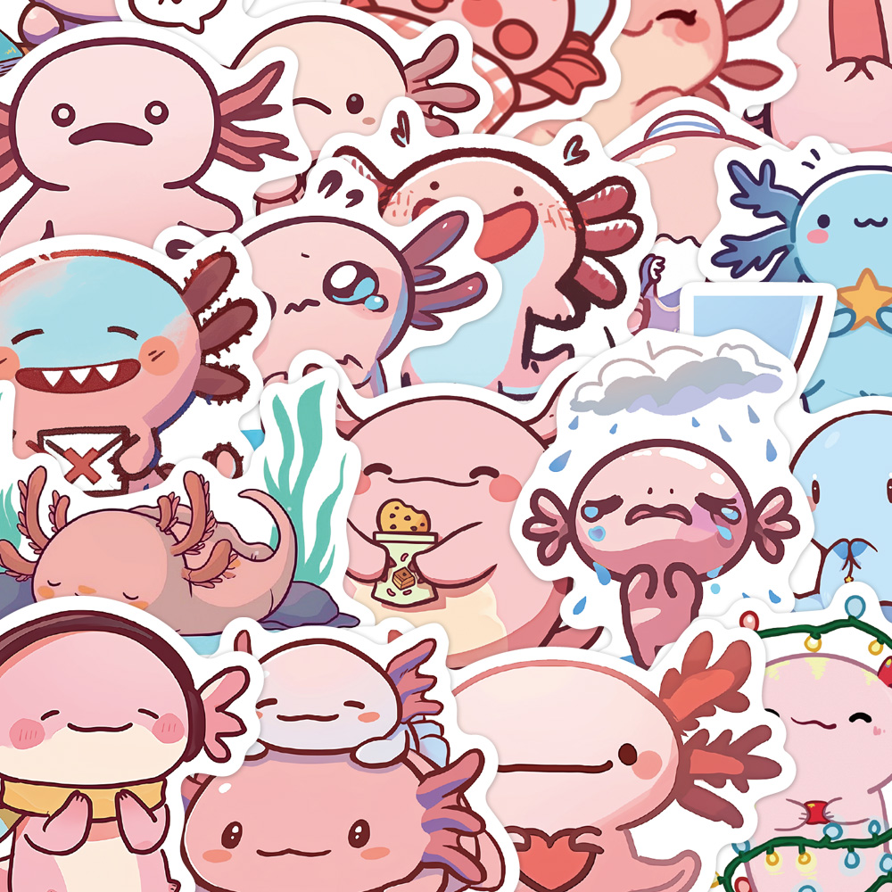 50 ชิ ้ น Quirky salamander สติกเกอร ์ ทุกวันสีชมพูสาวหัวใจ graffiti ...