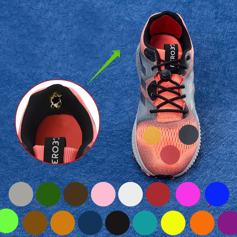 6 ชิ้นรองเท้าส้นซ่อม Patch รองเท้าผ้าใบ Hole Repair Patch Self-Adhesive ...