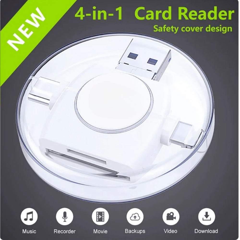 Lightning Card Reader SD TF USB C ถึง MicroUSB Multi Card readers 4in1 ...
