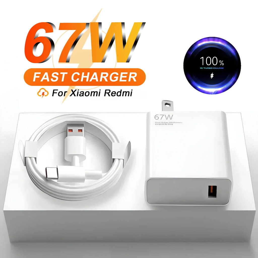 67w USB Super Fast Charger Power Adapter 6A Type-C Cable Quick Charge สําหรับ Xiaomi | Shopee ...
