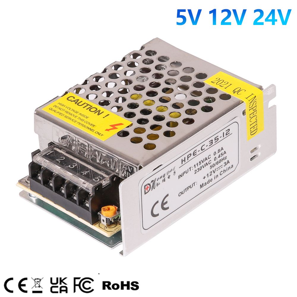 Switching Power Supply 5v 12v 24v AC ถึง 110/220v DC Transformer LED Strip Switch Driver ...