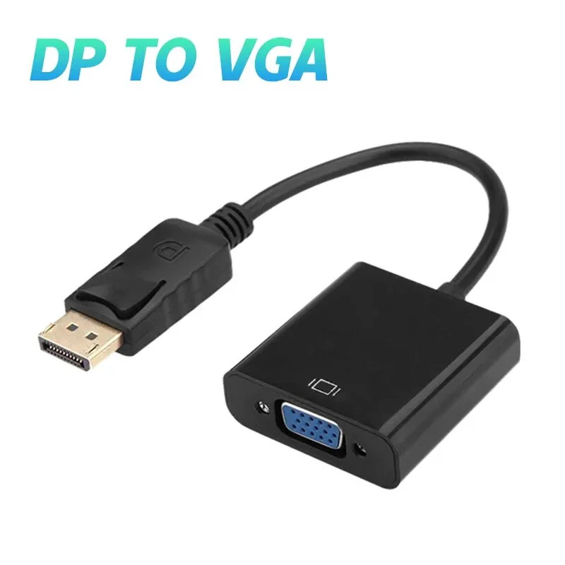 อะแดปเตอร์ DisplayPort เป็น VGA 1080p DP ชายเป็น VGA หญิงสายแปลงสําหรับ ...