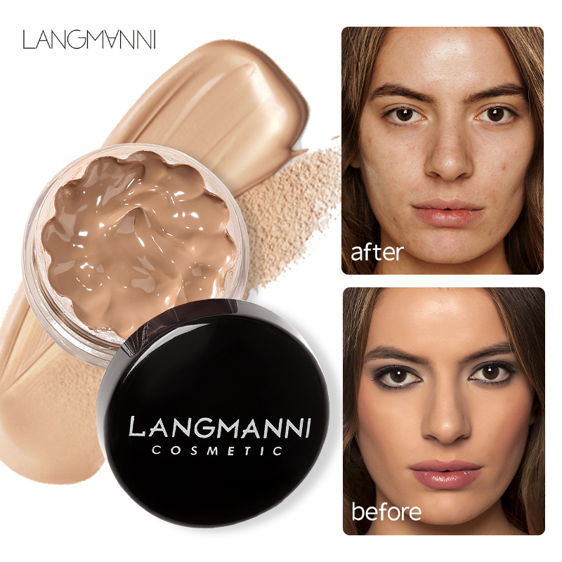 Langmanni 1PC CONCEALER LIQUID FOUNDATION FULL COVER MATTE BASE MAKEUP ...