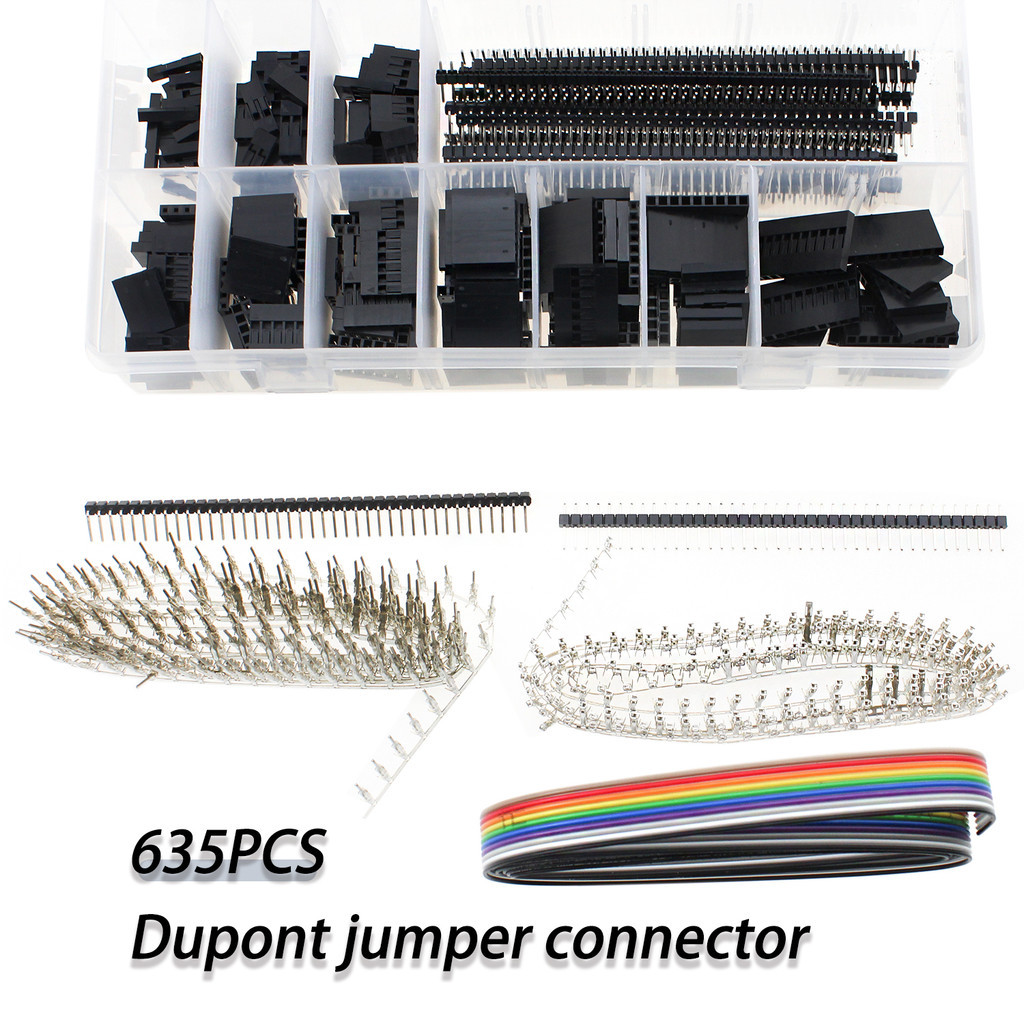635 ชิ้น Dupont Jumper Terminals, 1/2/3/4/5/6/7/8/9/10 Pin Headers ...