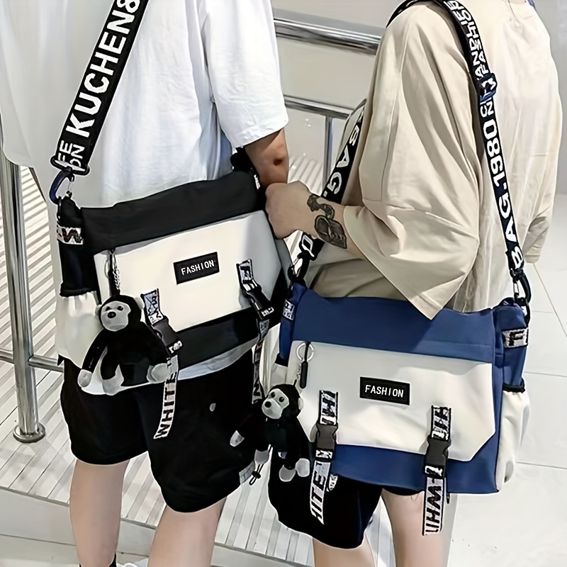 Street Wear Messenger Bag Men Japanese Casual Shoulder Bag Trend ...