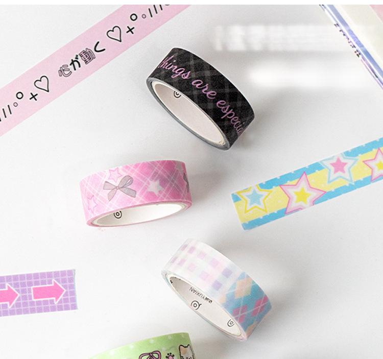 Mr.paper Cute Girl Sparkle And Paper Tape Set 1.5cm * 1.5m Korean ...