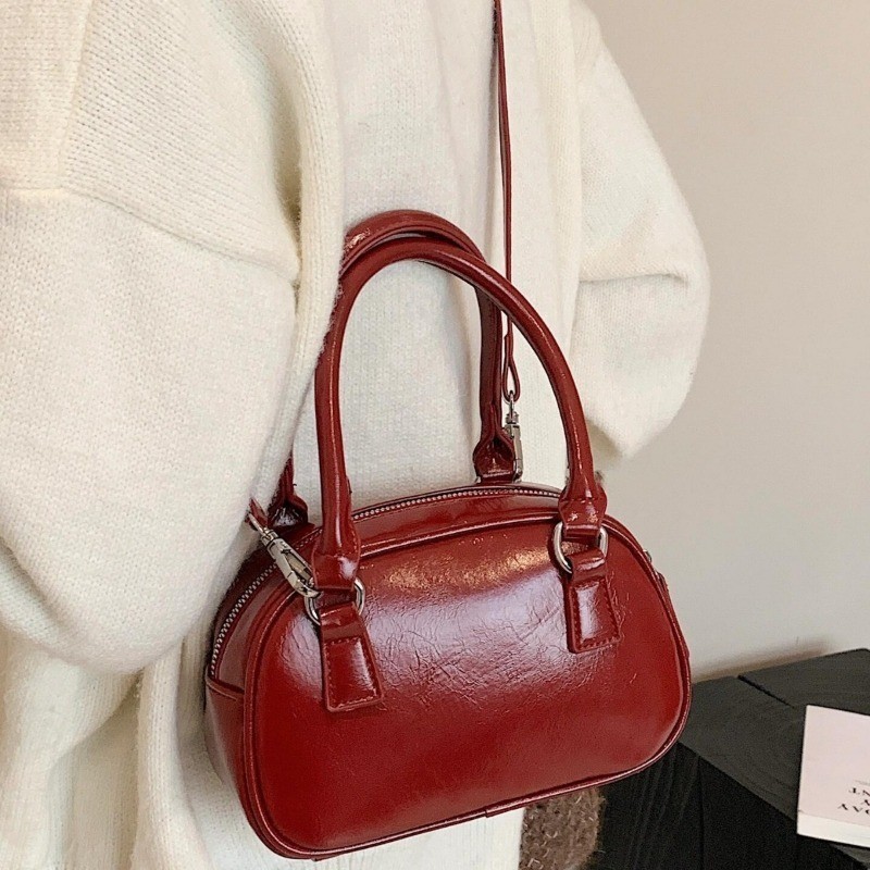 ใหม่ Retro Niche Design อินเทรนด์ All-Match แบบพกพากระเป๋าโบว์ลิ่งไหล่ ...