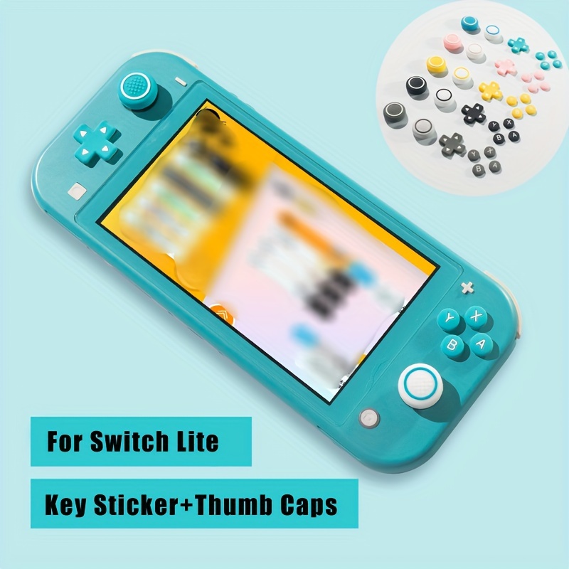 D-pad ปุ่มทิศทางข้าม ABXY สติกเกอร์ที่สําคัญจอยสติ๊ก Thumb Stick Grip Cap สําหรับ Nintendo ...