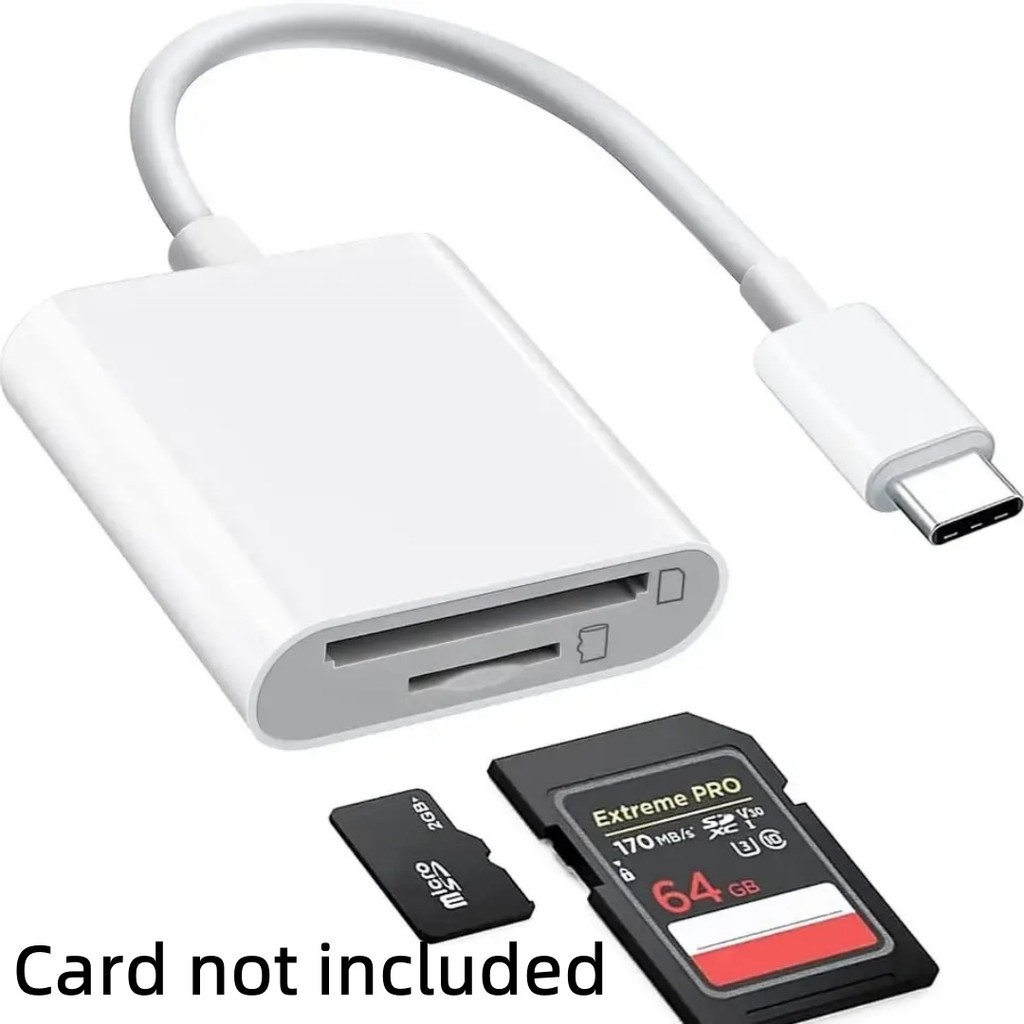 2 In 1 SD TF อะแดปเตอร์การ์ดหน่วยความจําสําหรับ iphone 8Pin/Type C ถึง ...