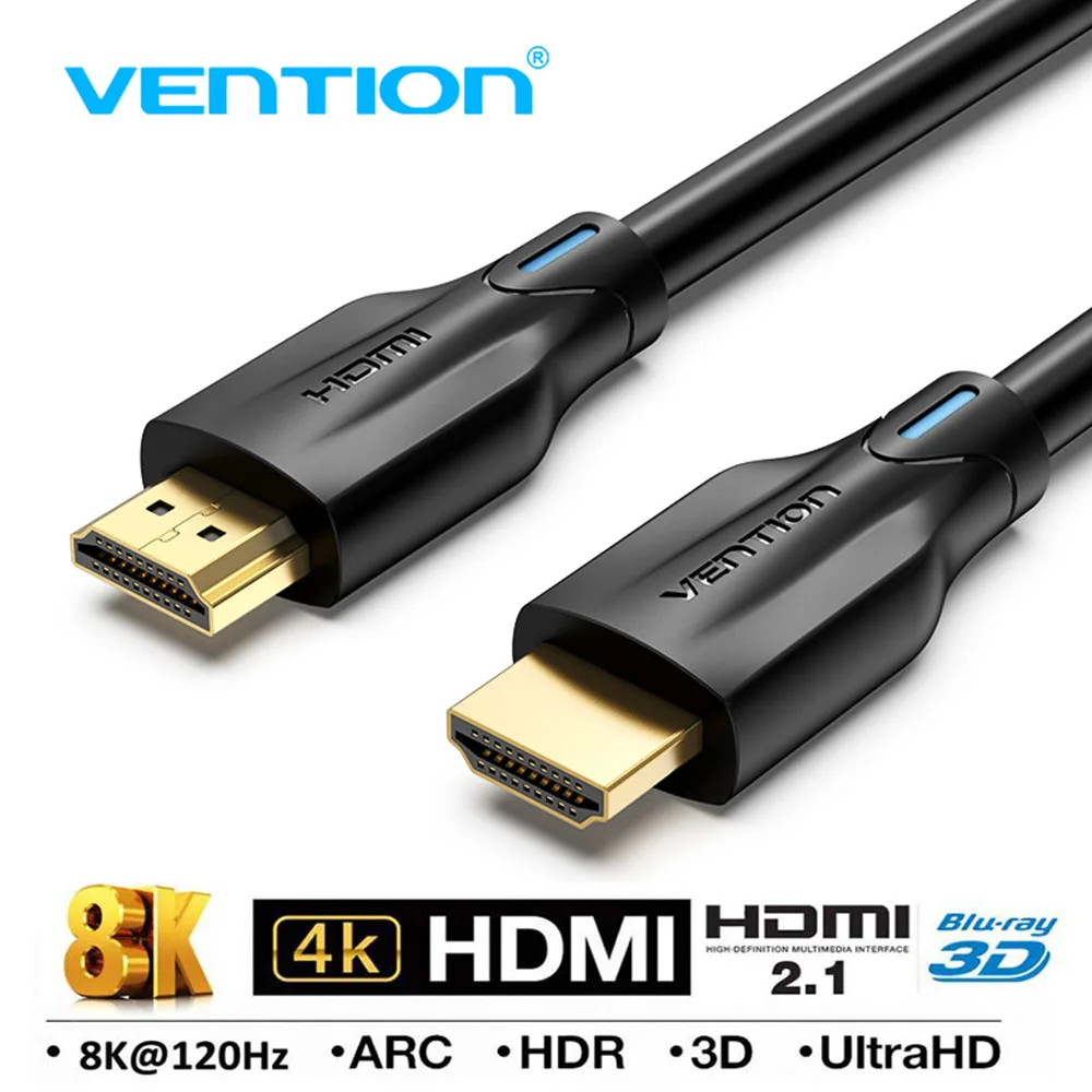Vention สาย HDMI 2.1 5m 120Hz 4K3D ความเร็วสูง 48Gbps สาย HDMI สําหรับ PS4 Splitter Switch Box ...