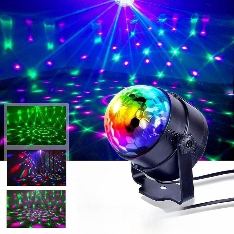Led Magic Ball สีสันหมุนคริสตัลวงเล็บ Magic Ball Light KTV Bar Stage ...