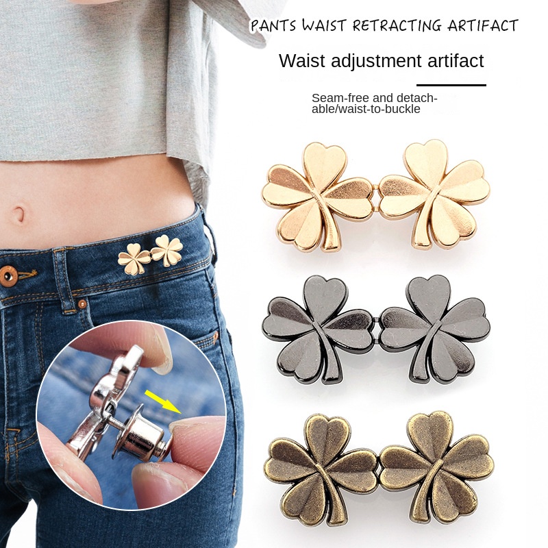 Four-leaf Clover Collection เข็มขัดหัวเข็มขัดคู่ที่ถอดออกได้เล็บฟรีเย็บ ...