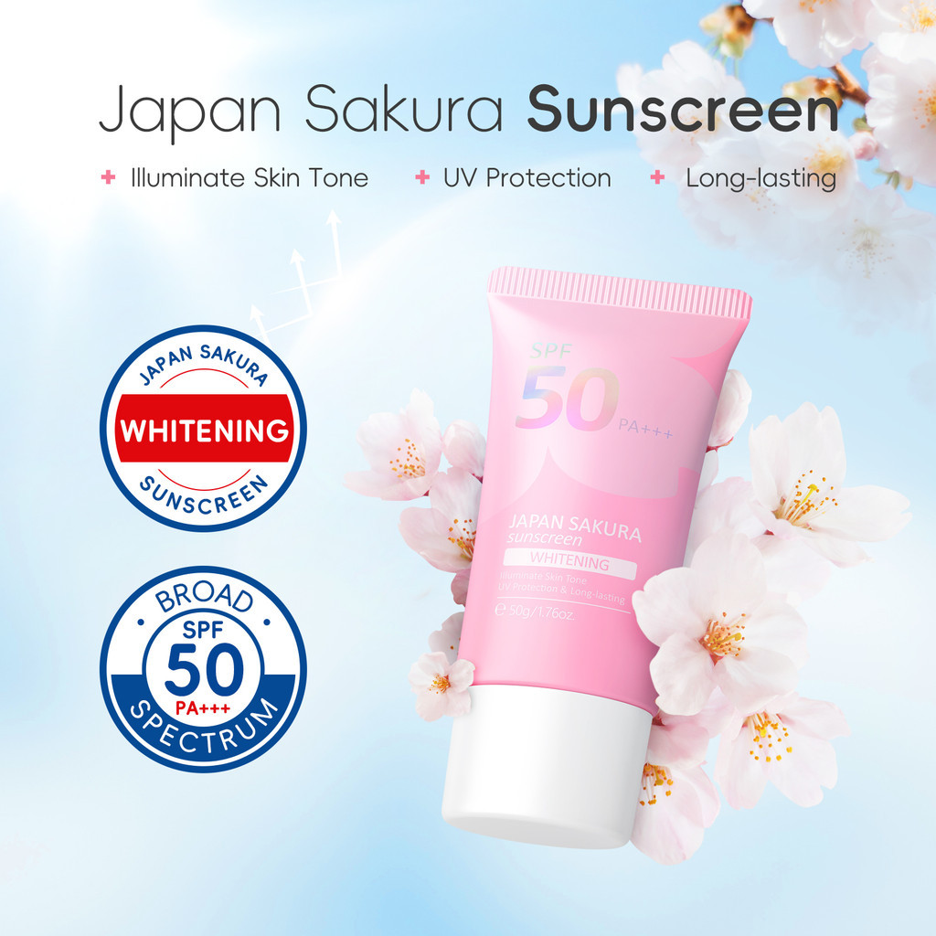 Laikou Japan Sakura Whitening Face Sunscreen UV Rays Protection Radiant Waterproof Body Sunblock ...
