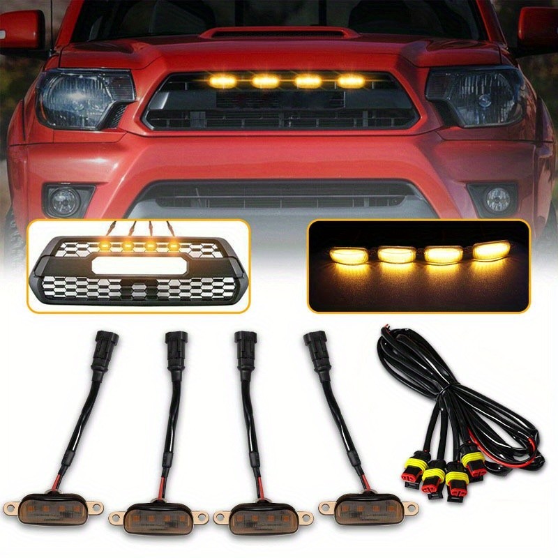 General Motors 4LED Light Pickup Car Amber Grill Lights สีเหลือง ...