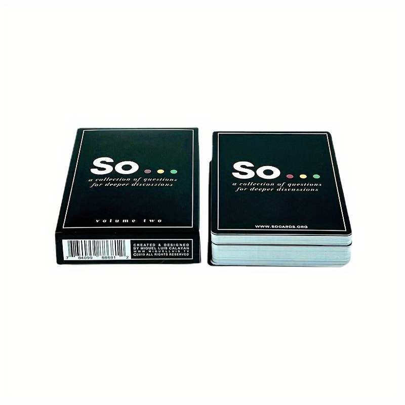 So Cards Deep Conversation Starters คําถามการ์ดเกมเกมกระดาน | Shopee ...