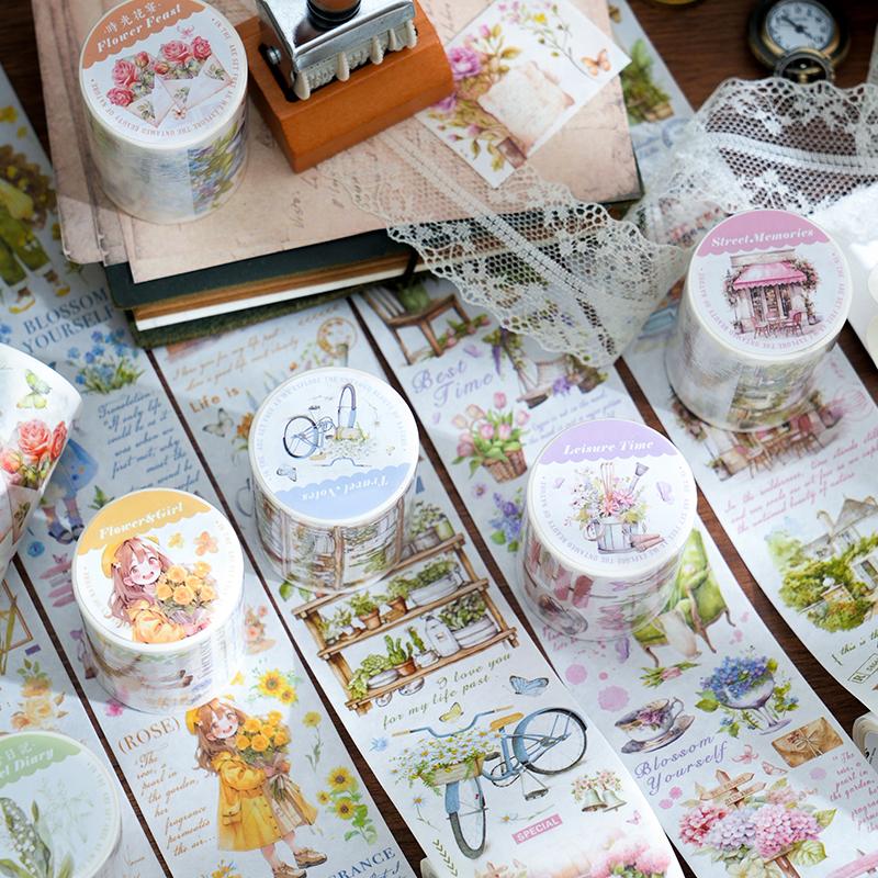 นาย Paper Character Landscape Series Washi Tape 50mm*2m วรรณกรรม Retro ...