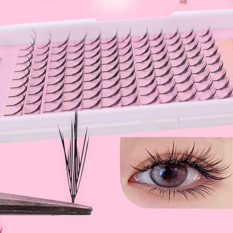 A-Shape Anime Feather Lashes: สไตล์ตาแมว, ลักษณะธรรมชาติ, คลัสเตอร์ส่วน ...