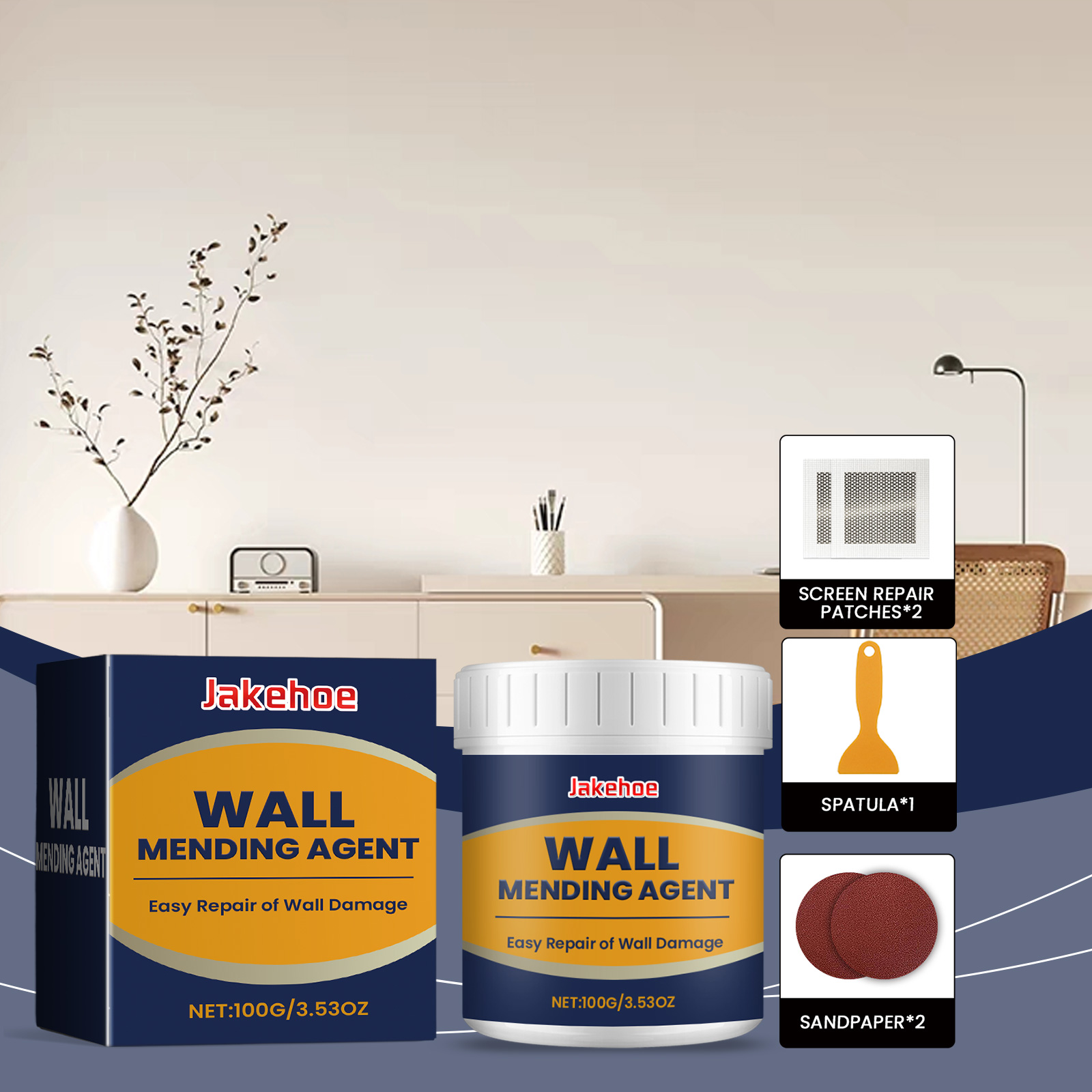 One Piece 100g Jakehoe Wall Mending Agent Easy Repair Of Wall Damage ...